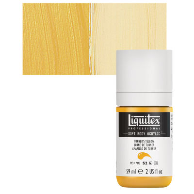 Liquitex Soft Body Artist Acrylics - Turner's Yellow, 59 ml bottle ...