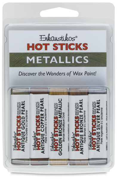 Enkaustikos Hot Sticks Encaustic Wax Paints - Metallic Set, Set of 5 ...