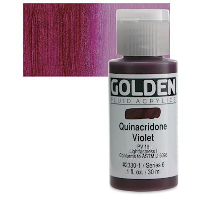 Golden Fluid Acrylics - Quinacridone Violet, 1 oz bottle | BLICK Art ...