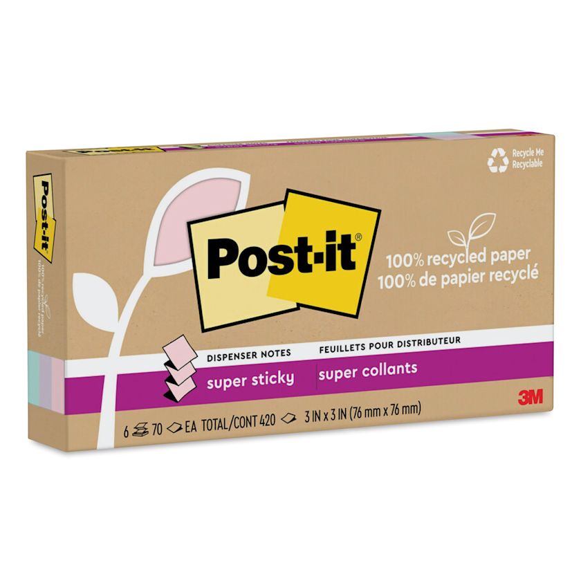 Post-it Recycled Super Sticky Pop-Up Notes | BLICK Art Materials
