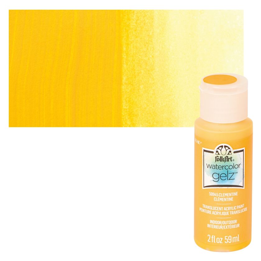 FolkArt Watercolor Gelz Acrylic Paint - Clementine, 2 oz | BLICK Art ...