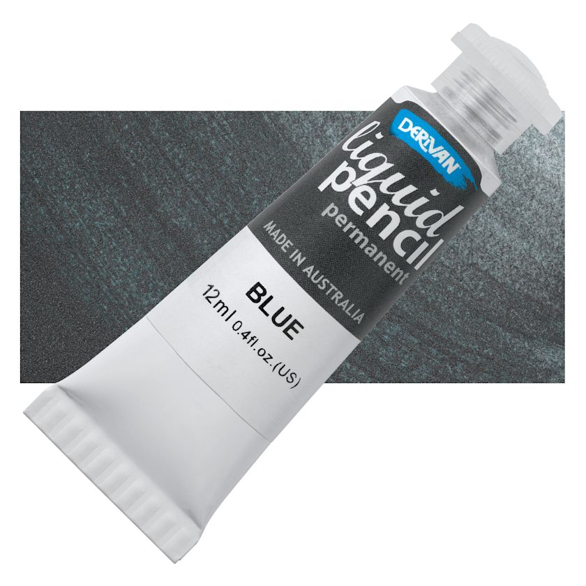 Derivan Permanent Liquid Pencil Tube - Blue, 12 ml | BLICK Art Materials