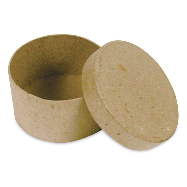 DecoPatch Paper Mache Box - Round, 2" x 2" x 1" | BLICK Art Materials