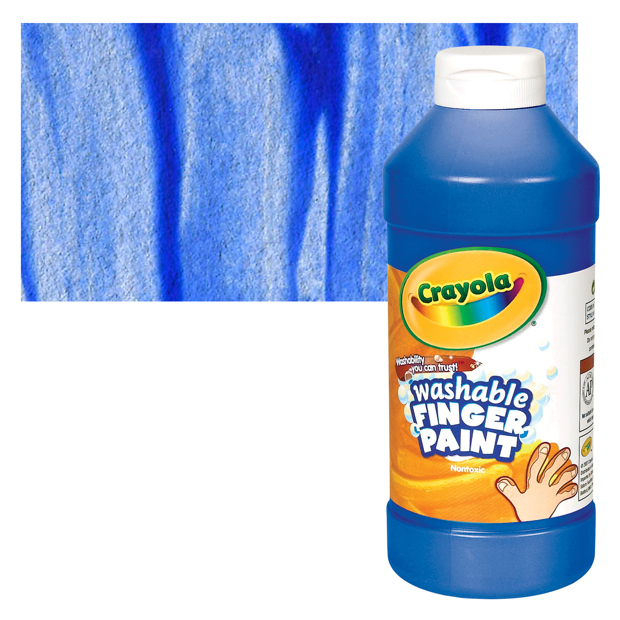 Crayola Washable Fingerpaint - Blue, 16 oz bottle | BLICK Art Materials