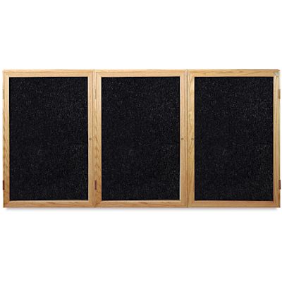 Ghent Enclosed Recycled Rubber Tackboards - 72" x 36" x 2 1/4", Oak, 3 ...