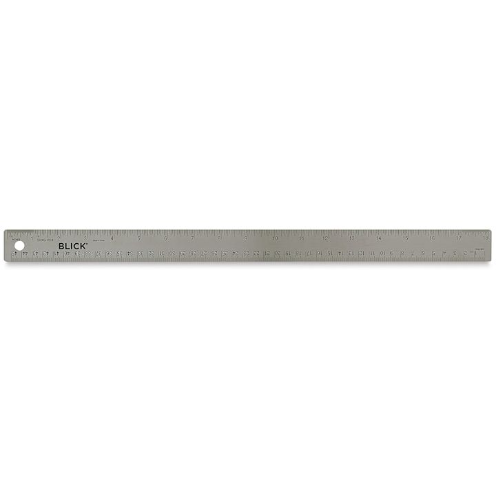 Blick Stainless Steel Ruler - 18", cork backed | BLICK Art Materials