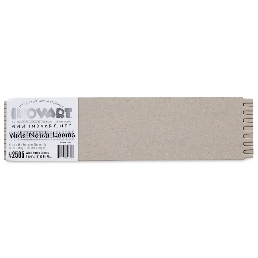 Wide Notch Chipboard Weaving Loom - 3-1/4" x 13", Pkg of 12 | BLICK Art ...
