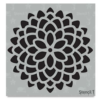 Stencil1 Stencil - Chrysanthemum, 5-3/4" x 6" | BLICK Art Materials