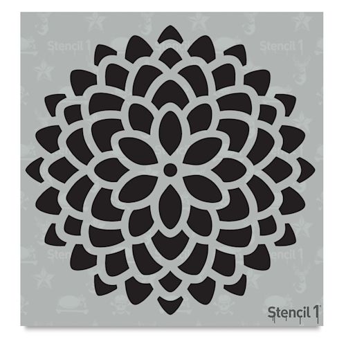 Stencil1 Stencil - Chrysanthemum, 5-3/4" x 6" | BLICK Art Materials