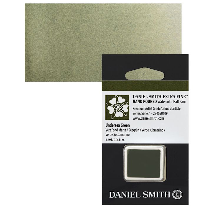Daniel Smith Extra Fine Watercolor Half Pan - Undersea Green | BLICK ...