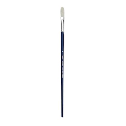 Silver Brush Bristlon Stiff White Synthetic Brush - Long Filbert, Size ...