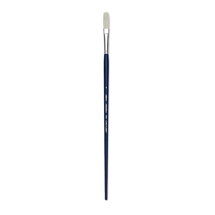 Silver Brush Bristlon Stiff White Synthetic Brush - Long Filbert, Size ...