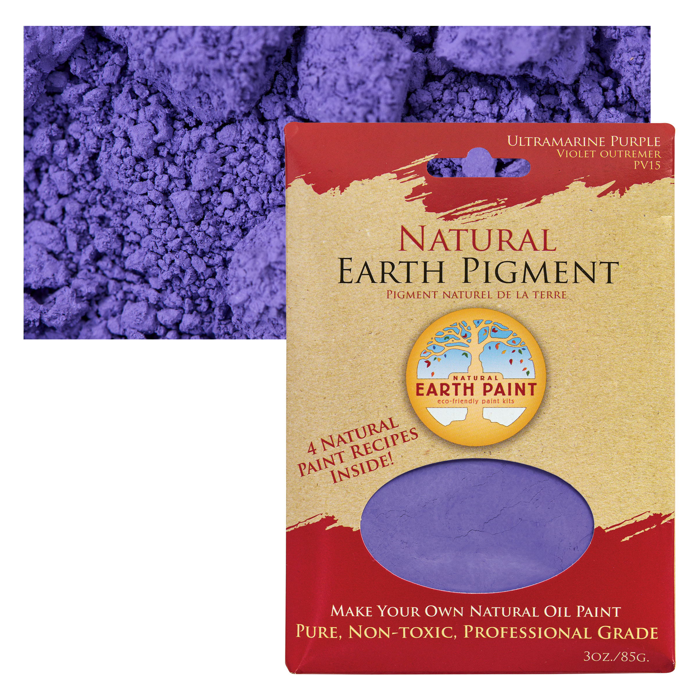 Natural Earth Paint Earth & Mineral Pigment - Ultramarine Purple, 3 oz ...