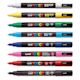 Posca Paint Markers - Set of 8, Assorted Colors, Fine Bullet Tip, 0.9 ...