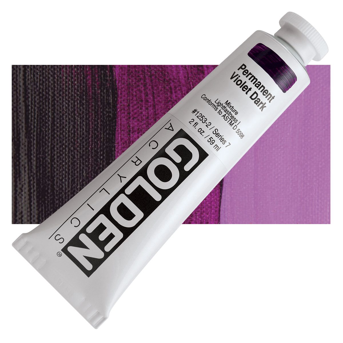 Golden Heavy Body Artist Acrylics - Permanent Violet Dark, 2 oz Tube ...