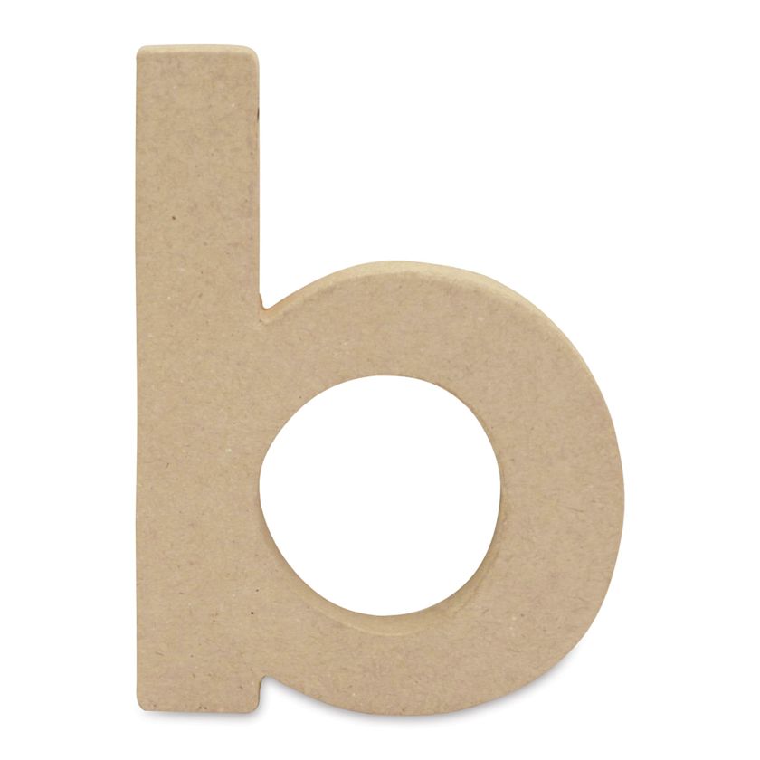 DecoPatch Paper Mache Small Kraft Letter - B, Lowercase, 3-2/5" W x 5 ...
