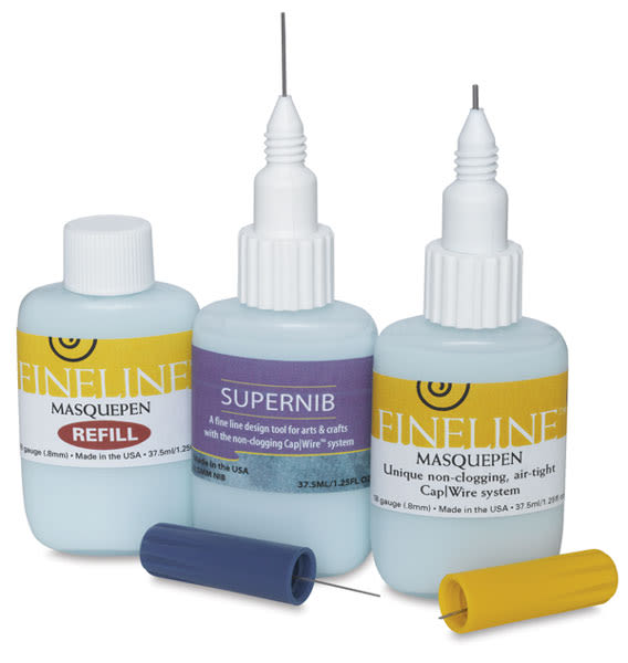 Fineline Masquepen Masking Fluid and Refill | BLICK Art Materials