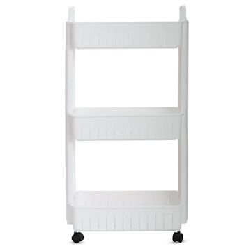 Top Notch 3-Tier Plastic Rolling Cart - White | BLICK Art Materials