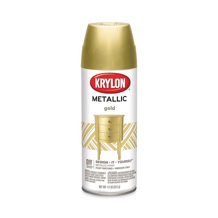 Krylon Brilliant Metallic Spray Paint - Gold, 11 oz | BLICK Art Materials