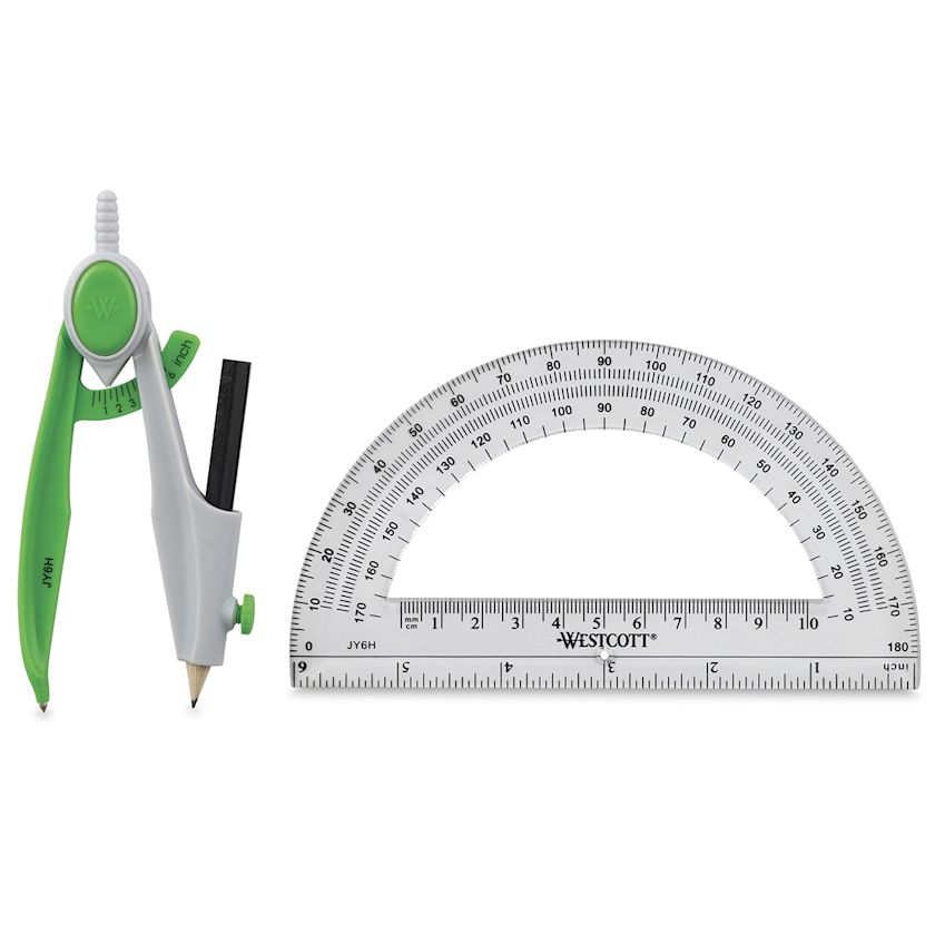 Westcott Student Compass and Protractor Set - 6" | BLICK Art Materials