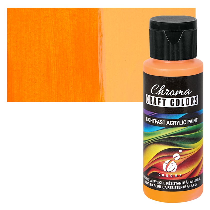 Chroma Craft Colors Acrylic Paint - Orange Poppy, 2 oz | BLICK Art ...