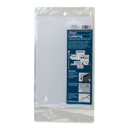 Chartpak Vinyl Letters - 1" Capital Letters, White | BLICK Art Materials