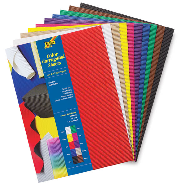 Folia Color Corrugated Paper | BLICK Art Materials