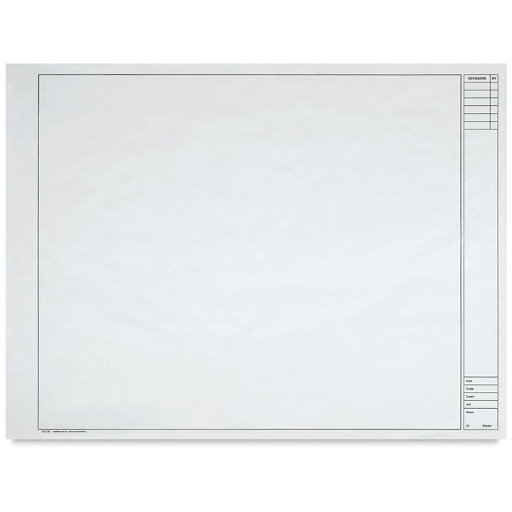 Clearprint Engineering Vellum - 24" x 36", Vertical Title Block, Single ...