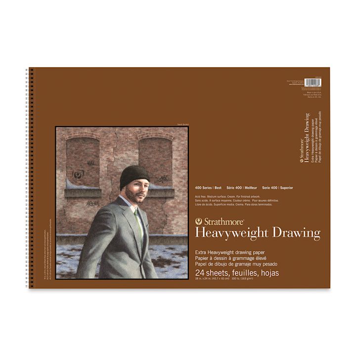 Strathmore Heavyweight Drawing Pad - 18" x 24", 24 Sheets, 100 lb (163 ...