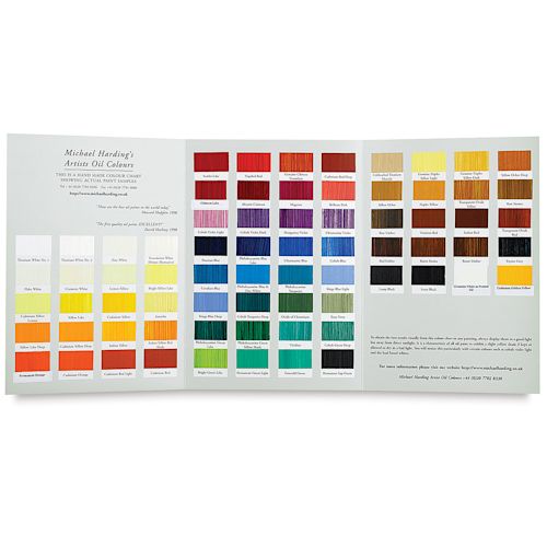 Michael Harding Artists Oil Color - Handmade Color Chart | BLICK Art ...