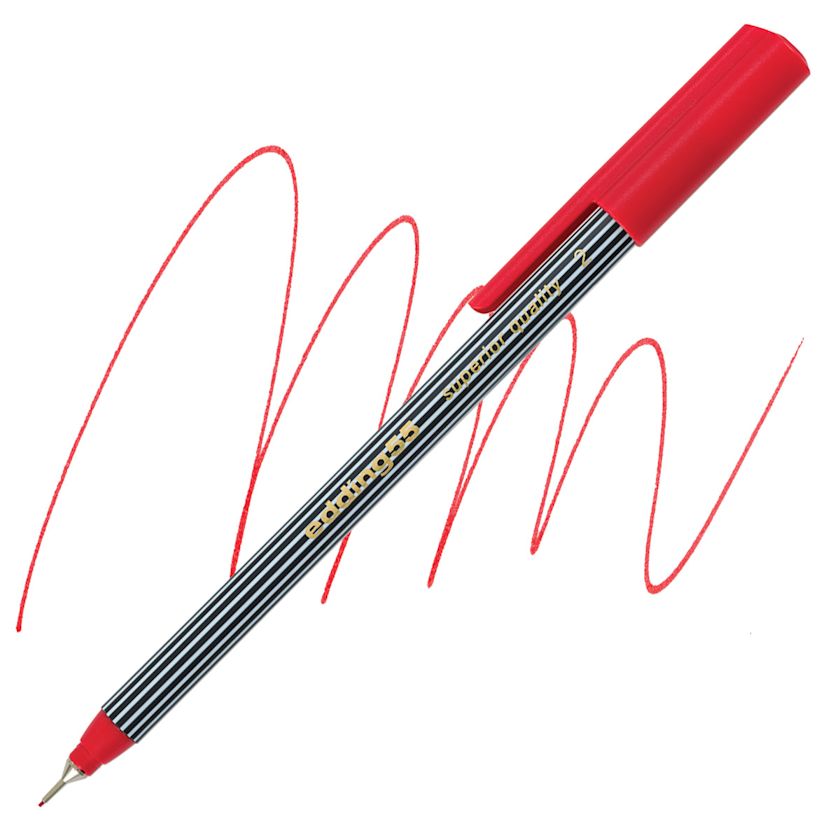 Edding 55 Fineliner Pen - Red, 0.3mm | BLICK Art Materials