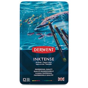 Derwent Inktense Pencil Set - Assorted Colors, Tin Box, Set of 12 ...