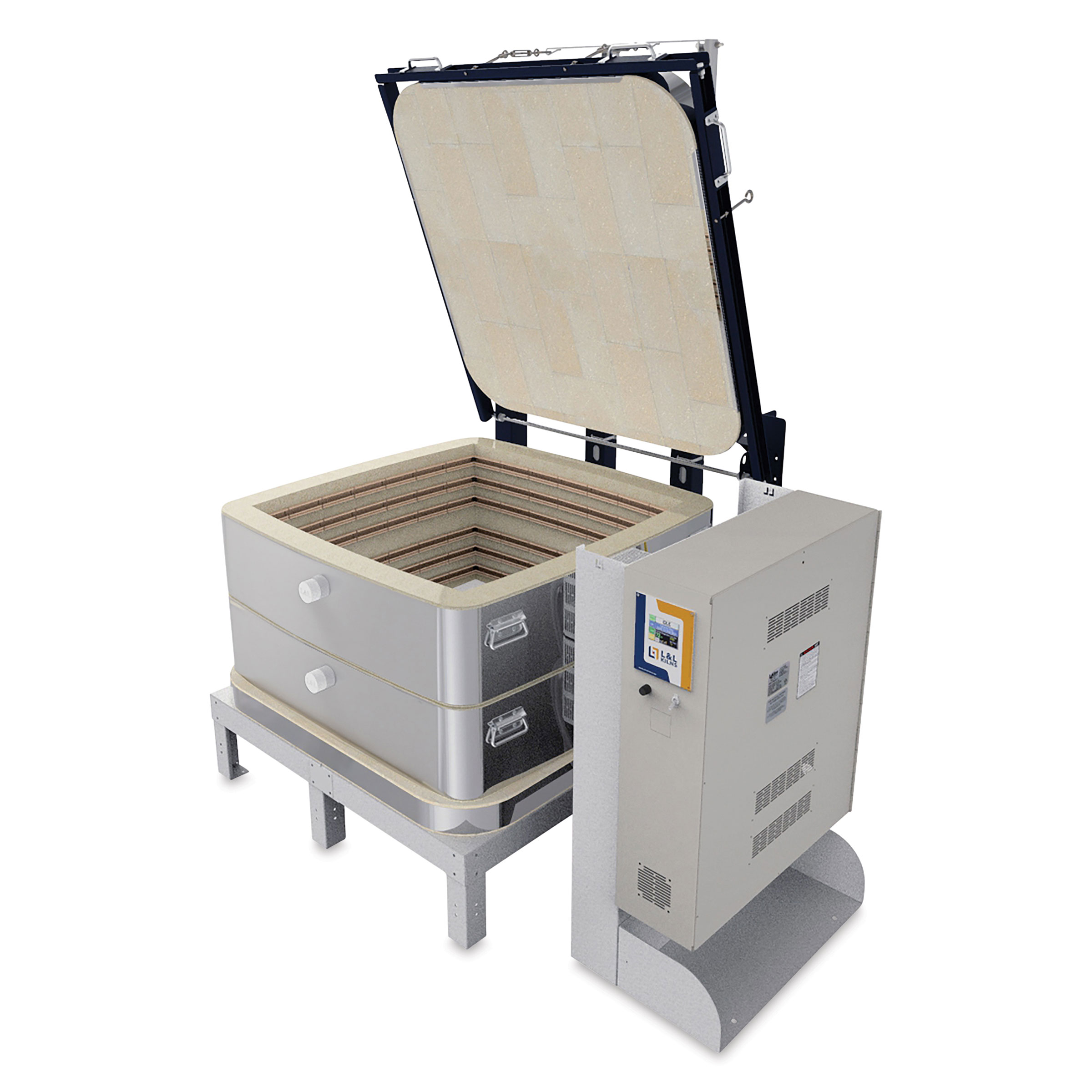 L&L Davinci Square Kiln - XB3218-D, Cone 10, 240V-1P, 59.2A, 18" H x 30 ...