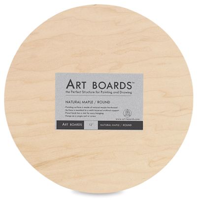 Art Boards Natural Maple Panel - 12" Round, Uncradled | BLICK Art Materials