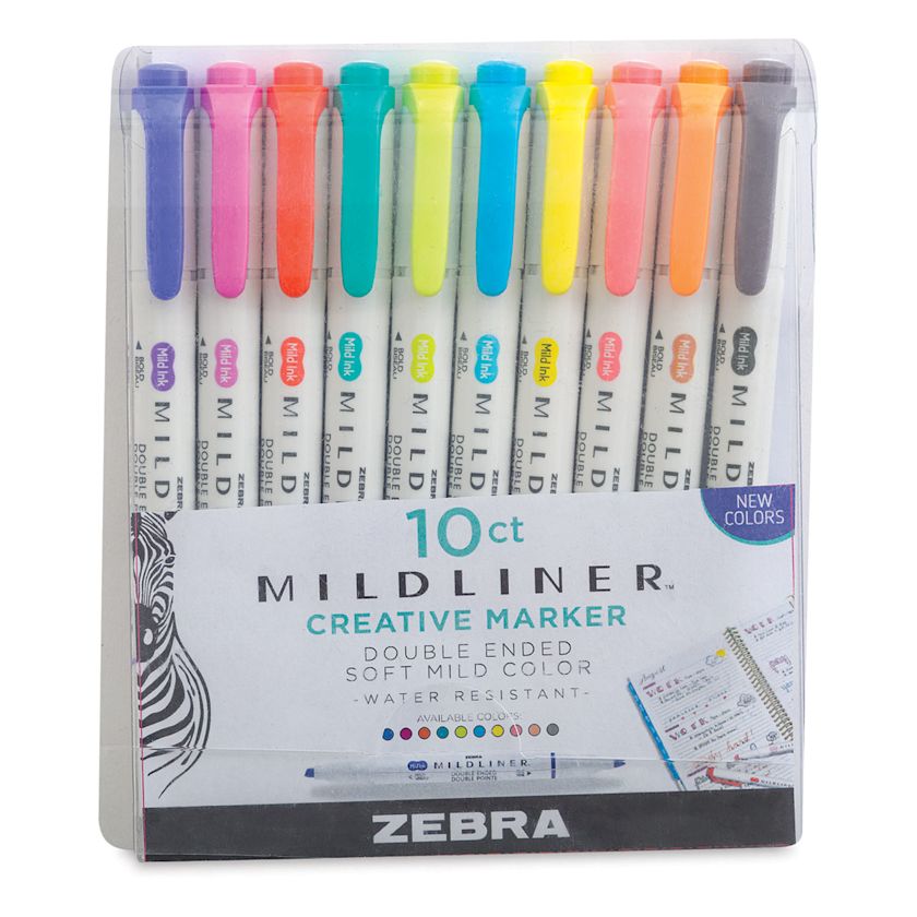 Zebra Mildliner Double Ended Creative Markers and Sets | BLICK Art ...
