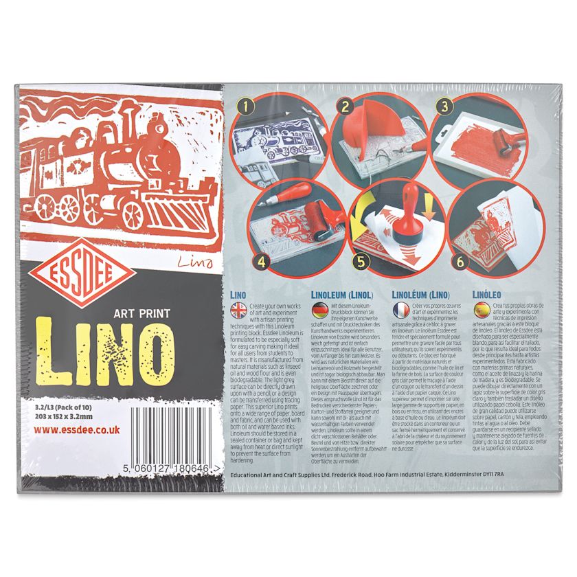 Essdee Lino Blocks - 8" x 6", Unmounted, Pkg of 10 | BLICK Art Materials