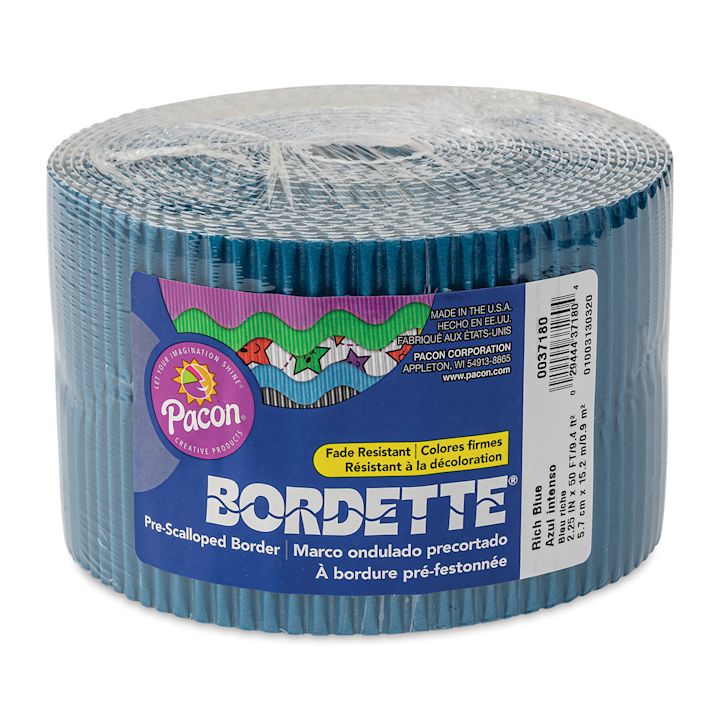 Bordette Scalloped Border - 2-1/4" x 50 ft, Rich Dark Blue | BLICK Art ...