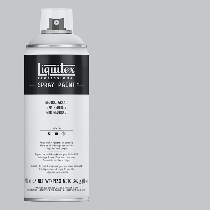 Liquitex Professional Spray Paint - Neutral Gray 7, 400 ml can | BLICK ...