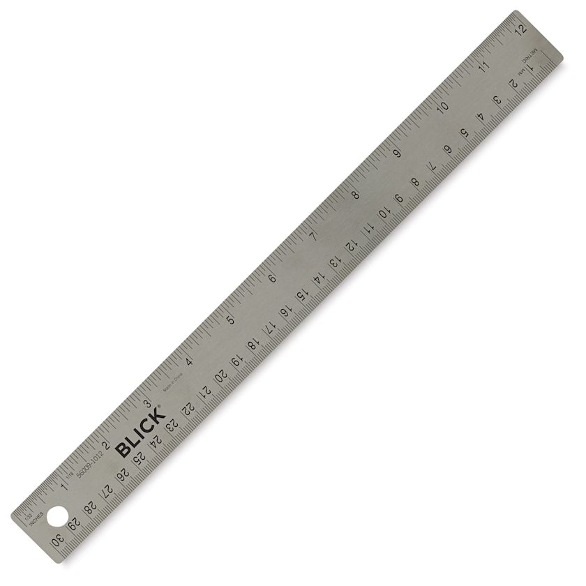 Blick Stainless Steel Ruler - 12", cork backed | BLICK Art Materials