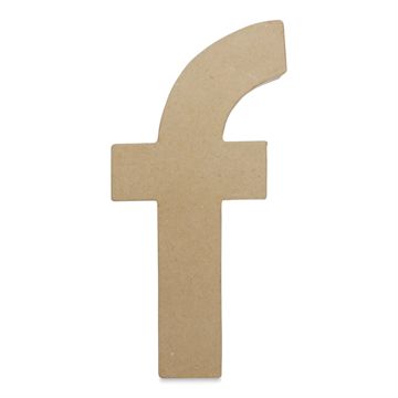 DecoPatch Paper Mache Funny Letter - F, Lowercase, 6" W x 12" H x 2" D ...