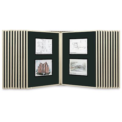 Multiplex Swinging Panel Display - 30" x 40", Beige, 20 Panels, Wall ...