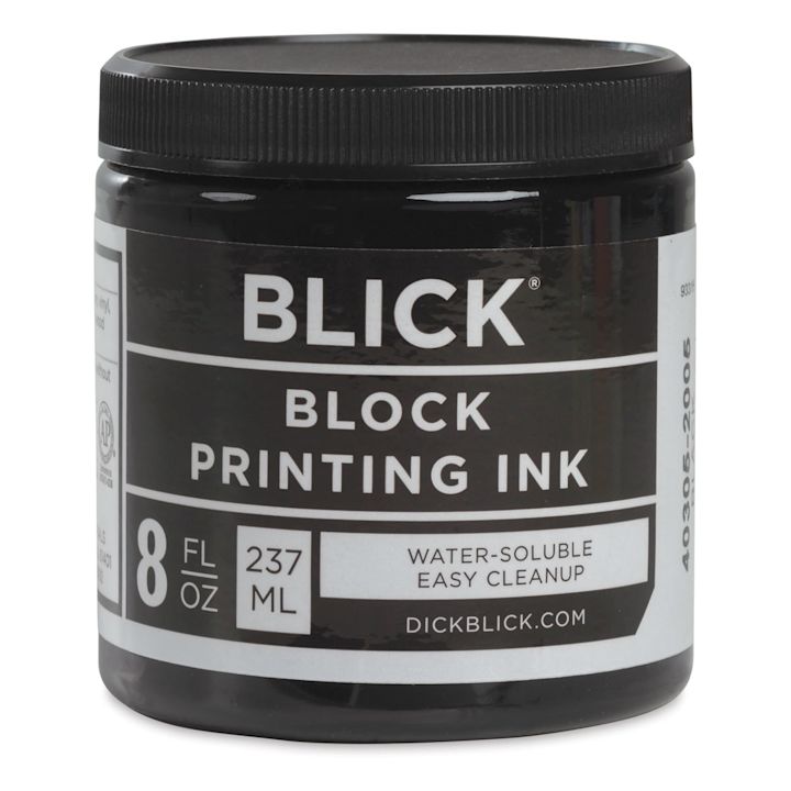 Blick Water-Soluble Block Printing Ink - Black, 8 oz Jar | BLICK Art ...