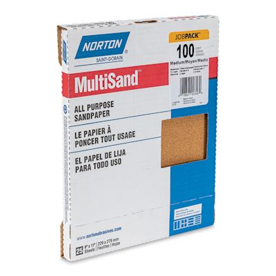 Norton Sandpaper - 25 Sheets, 9" x 11", Medium, 100 grit | BLICK Art ...