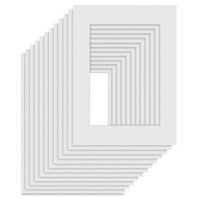 Pre-Cut Mat Frames - White, 11 1/2" x 16 1/2" (9" x 12" Opening), Pkg ...