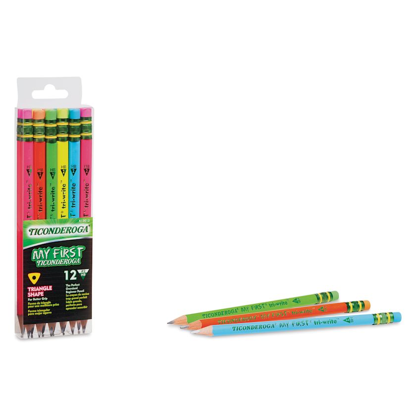 Dixon Ticonderoga My First Tri-Write Neon Pencil Set | BLICK Art Materials