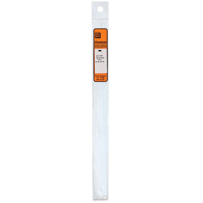 Plastruct Plastic Strip - Pkg of 10, 0.01" H × 0.02" W × 10" L | BLICK ...
