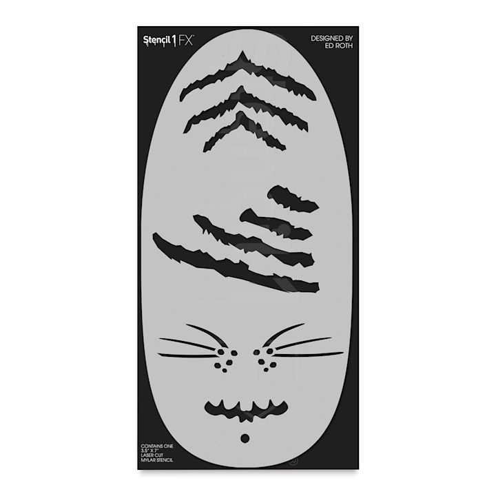 Stencil1 FX Makeup Stencils - Tiger Stripes | BLICK Art Materials