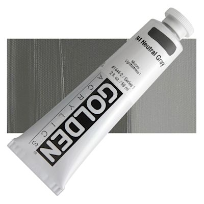 Golden Heavy Body Acrylic Paint - Neutral Gray N4, 2 oz tube | BLICK ...