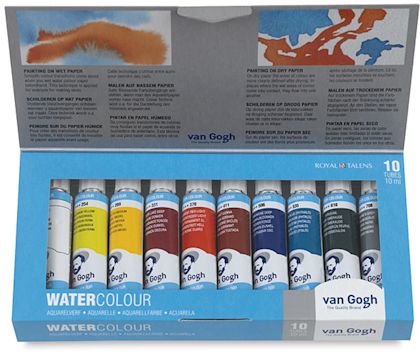 Van Gogh Watercolors Set - Assorted Colors, Set of 10, 10 ml tubes ...