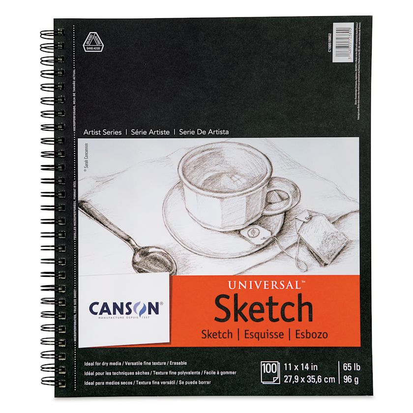 Canson Universal Sketch Pad - 11" x 14", Portrait, 100 Sheets | BLICK ...